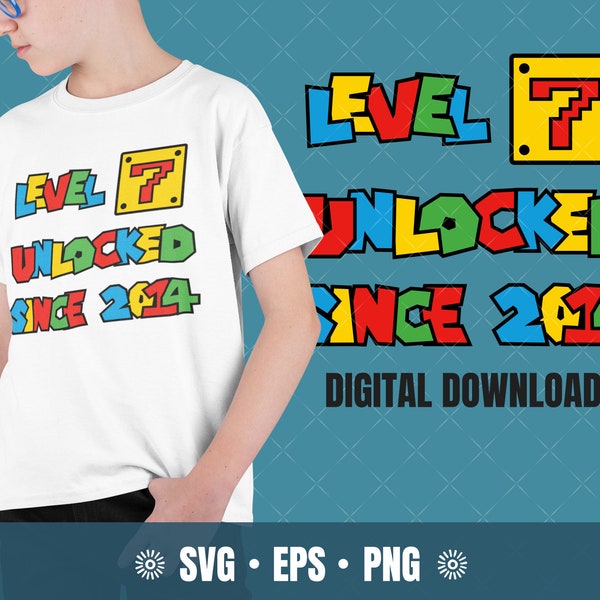 Level 7 Unlocked Svg - Etsy