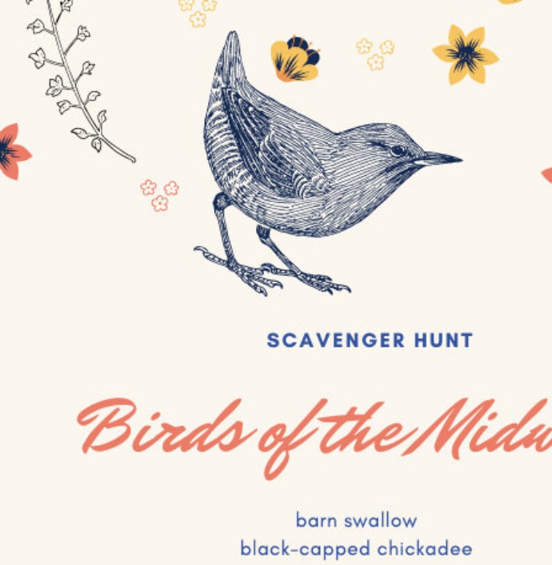 Birds of the Midwest Scavenger Hunt - Etsy
