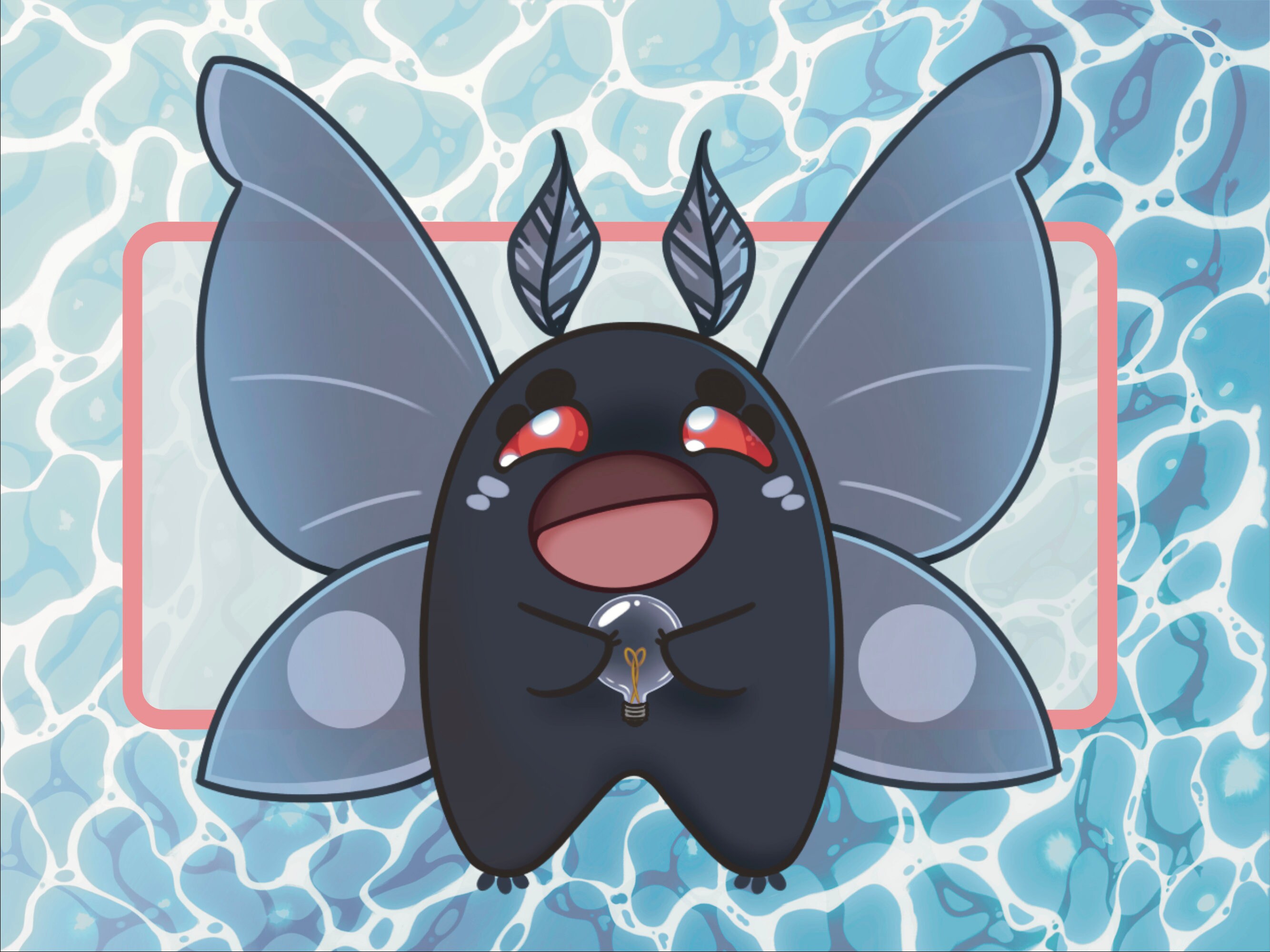 Mothman With Lightbulb Animated Emote Twitch Asset - Etsy