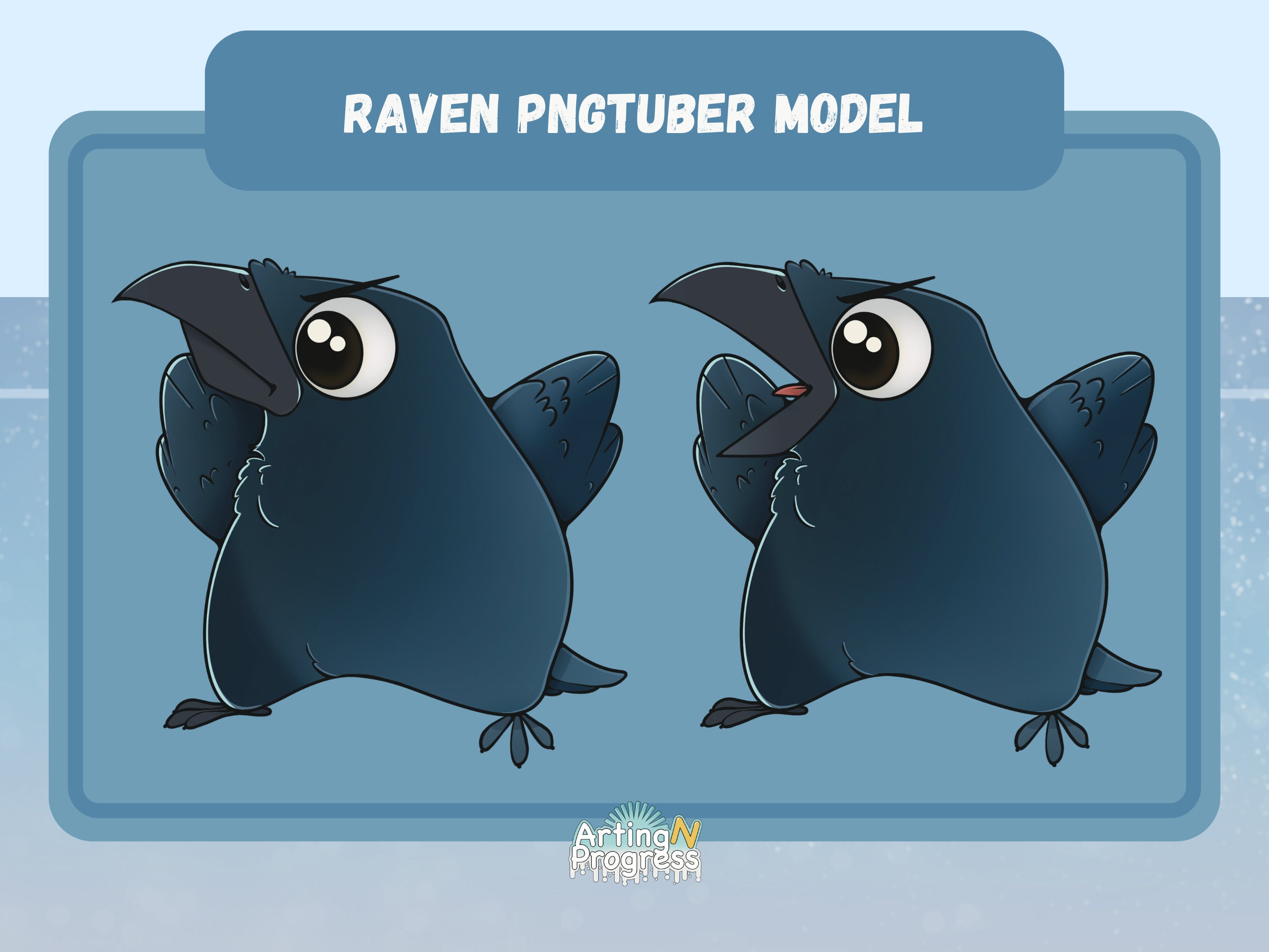 Raven Pngtuber Model Veadotube Mini and Discord Twitch and - Etsy Denmark