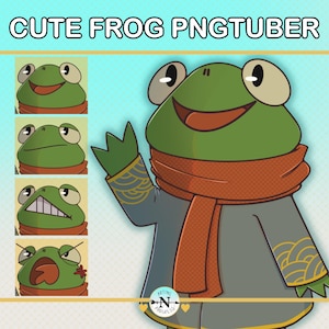 Pngtuber Cute Frog - Veadotube Mini and Discord Stream Avatar for ...