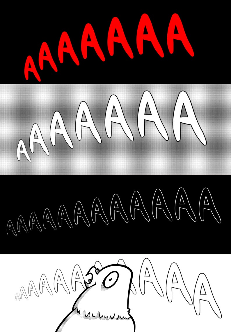 Procreate Scream Effect Brush, Comic and Manga Typography, Digital ...
