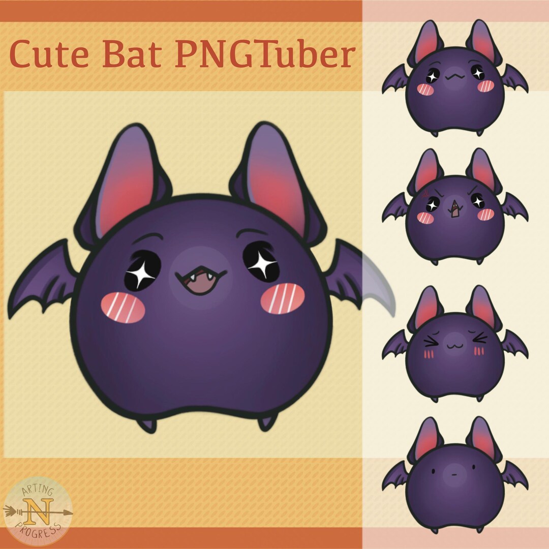 Cute Bat Pngtuber - Veadotube Mini and Discord Stream Avatar for ...