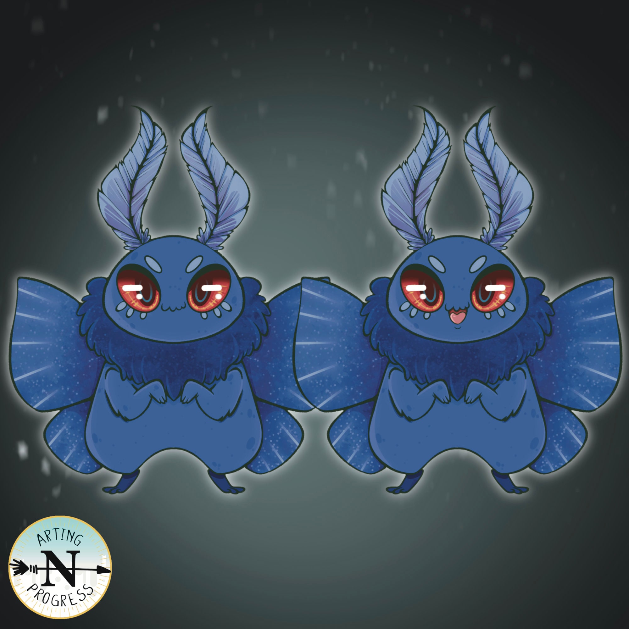 Pngtuber Blue Mothman Model for Discord, Twitch, Youtube, Streaming - Etsy