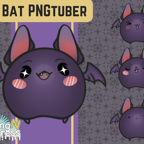 Cute Bat Pngtuber Veadotube Mini and Discord Stream Avatar - Etsy Australia