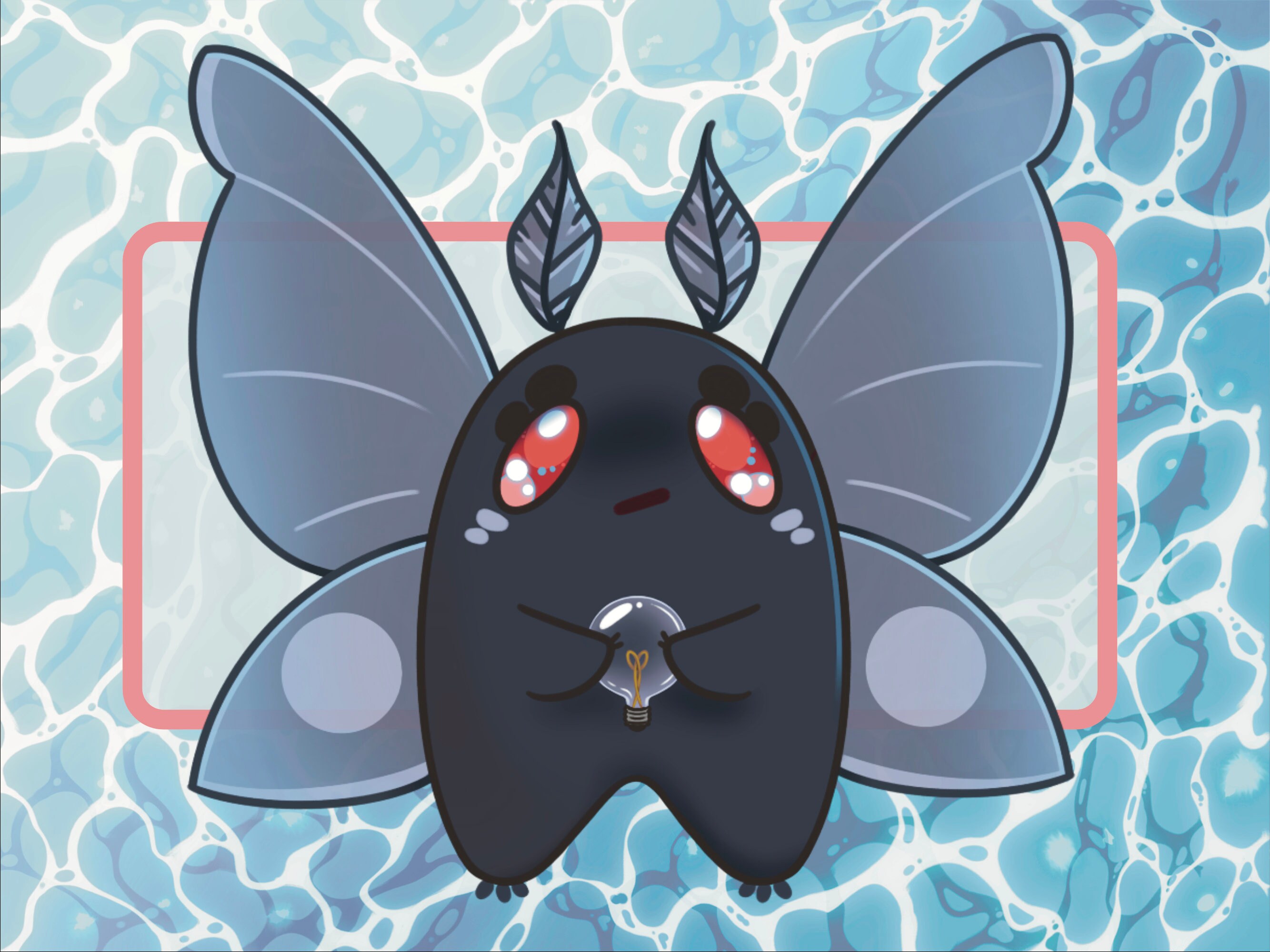 Mothman With Lightbulb Animated Emote Twitch Asset - Etsy