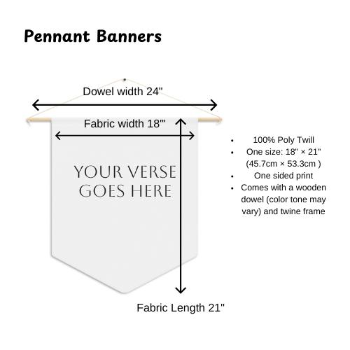Custom Bible Verse Banner Pennant Quote Canvas Flag Christian Wall ...
