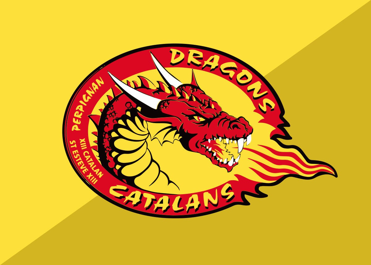 Catalans Dragons Rugby League Teams svg logotipos de la | Etsy