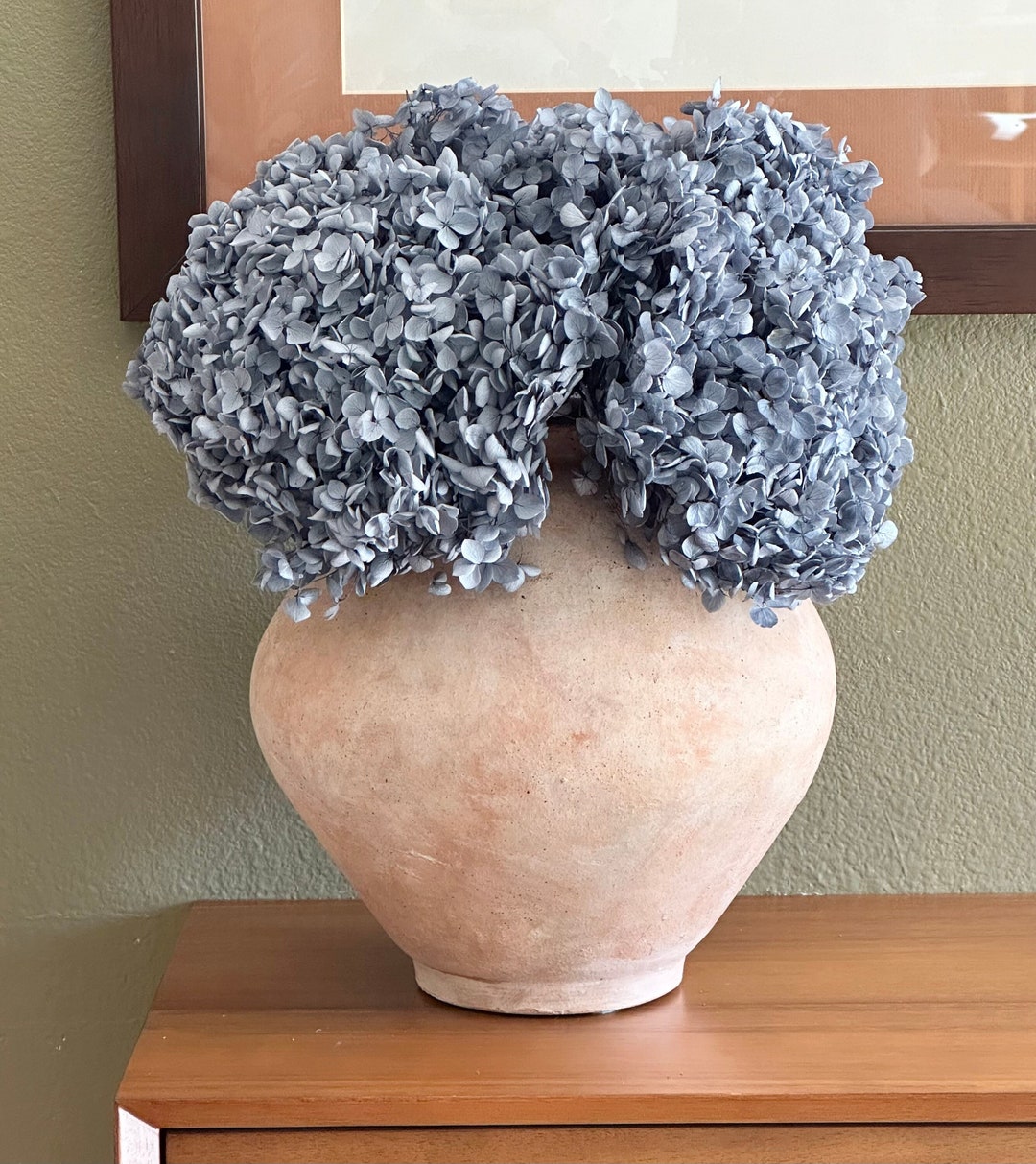 Real Hydrangea Preserved- Large Dusty Blue - Sold per Stem - Etsy