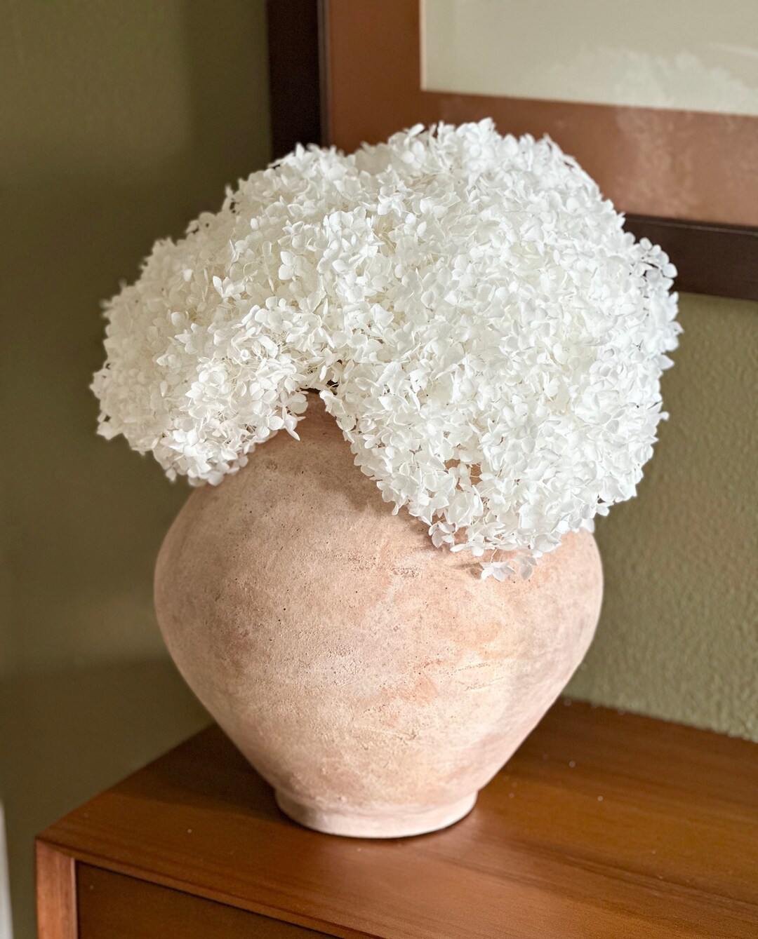 Real Preserved Large White Hydrangea - Etsy