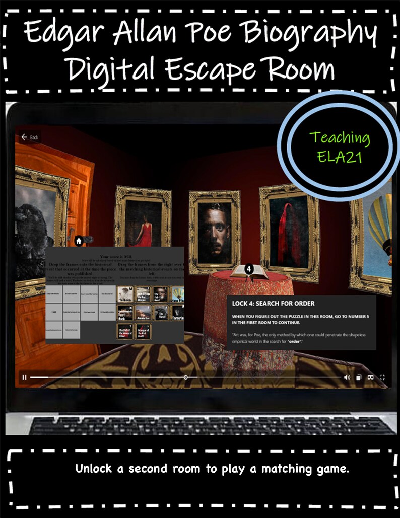 Edgar Allan Poe Digital Escape Room - Etsy