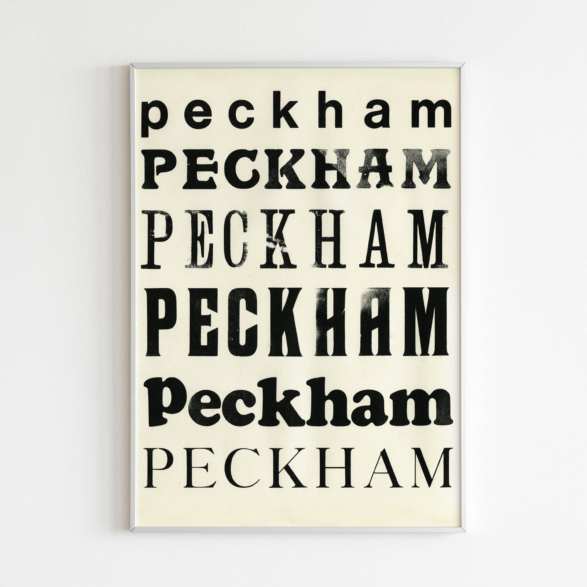 Peckham Letterpress A3 Poster - Etsy