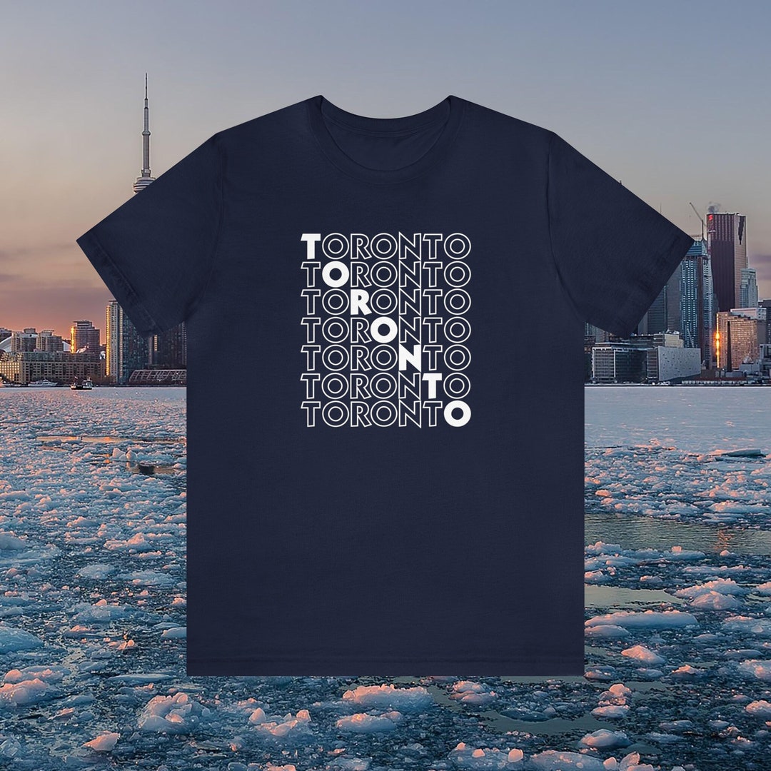 Toronto Blue and White Stack T-shirt / Toronto Hockey Shirt / Leafs Fan ...