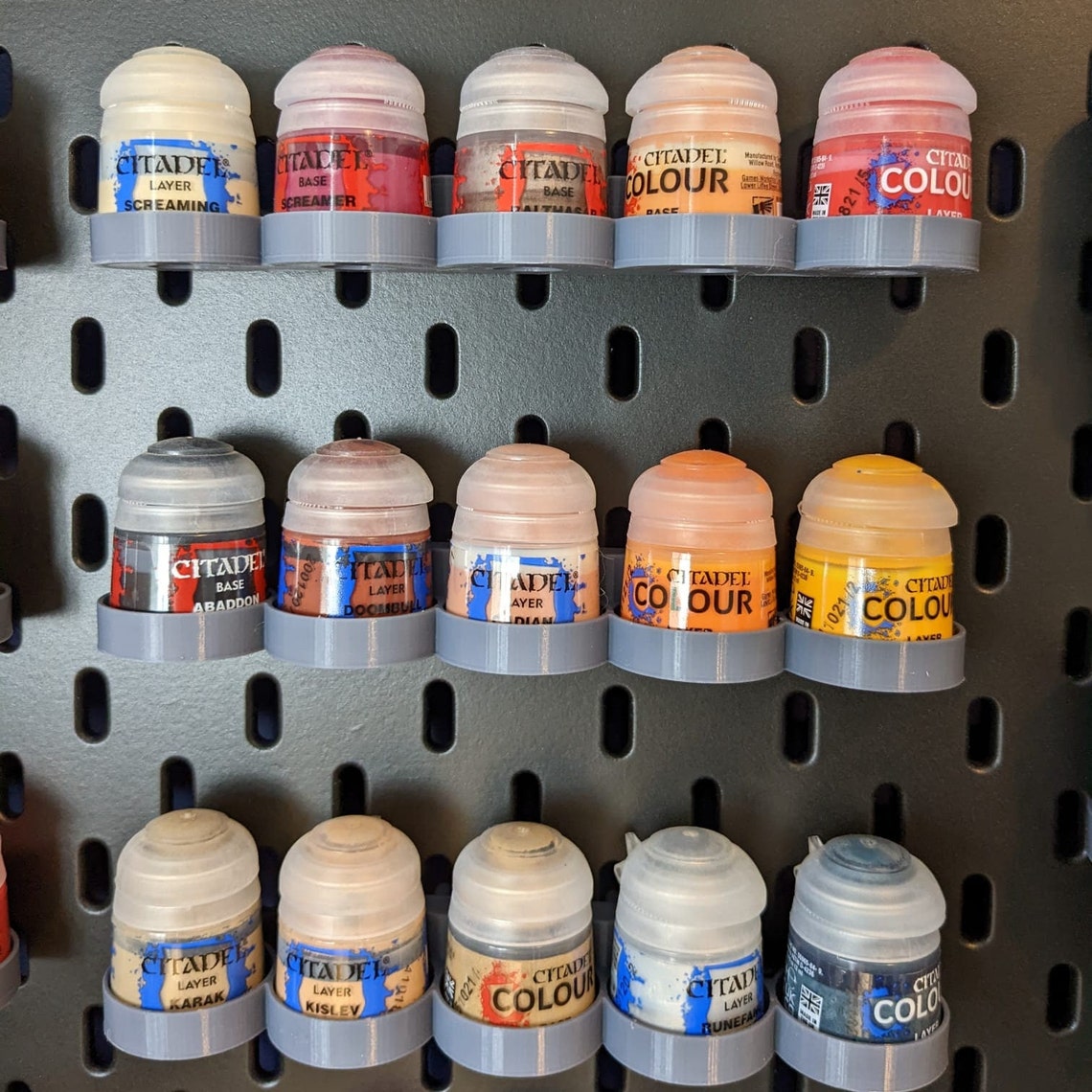 Citadel 12ml Paint Pot Holders IKEA SKADIS Pegboard - Etsy UK