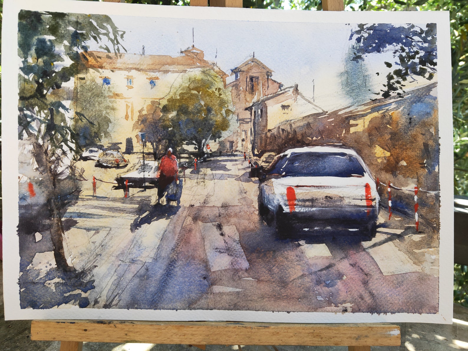 Tuscany Painting Original Watercolor Italy Wall art Cityscape | Etsy