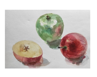 Two Apples Art - Etsy
