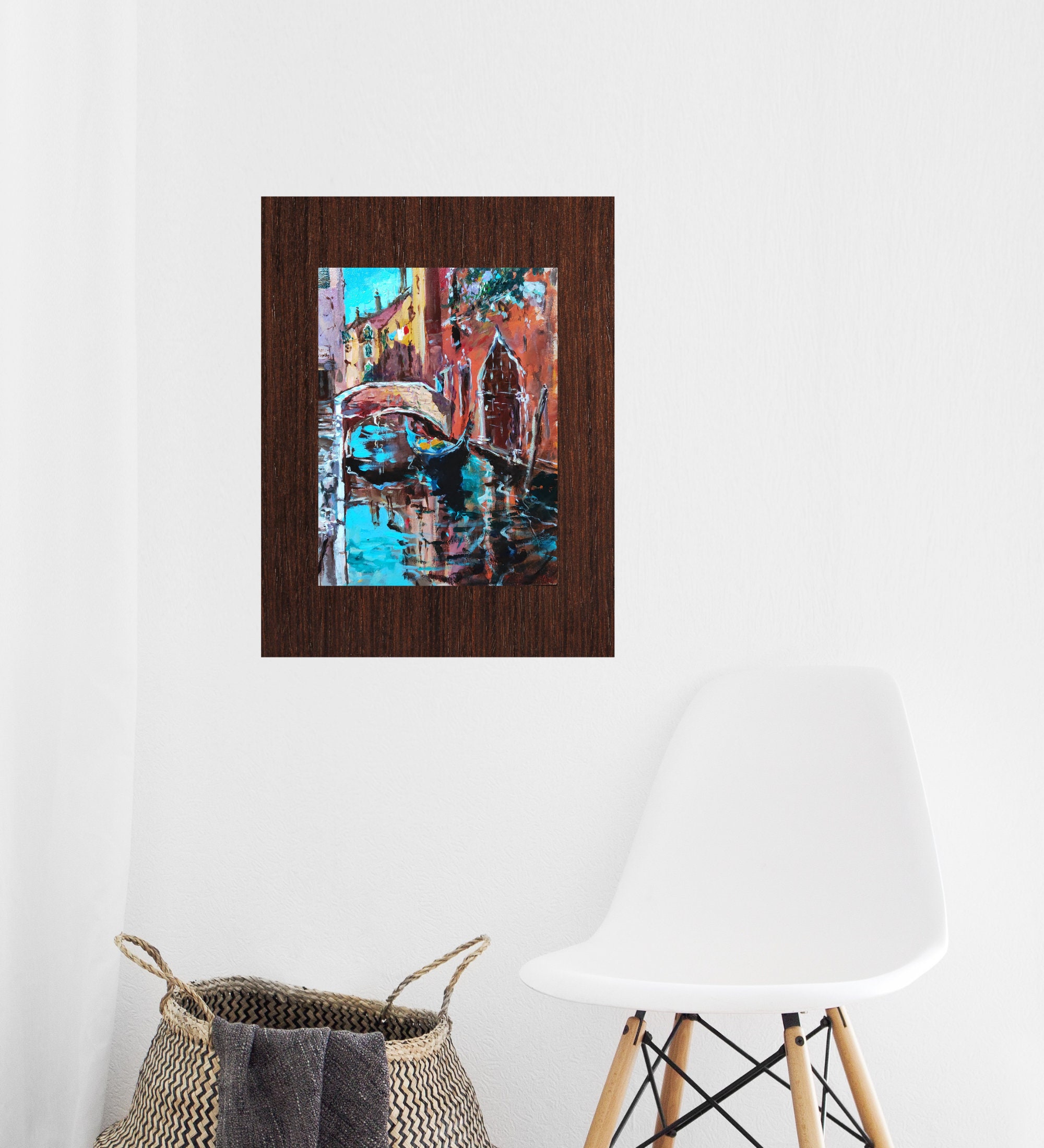 Venice Painting Italy Original Art Gondola Artwork Cityscape | Etsy