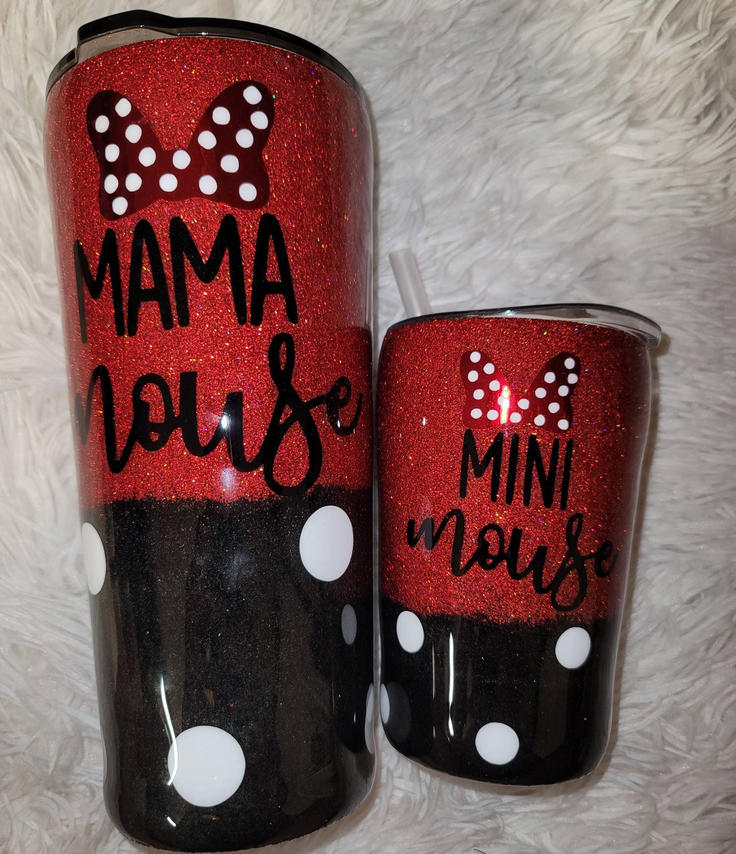 Mama Mouse Tumbler Minnie Mouse Mommy And Me Tumblers Mini Etsy