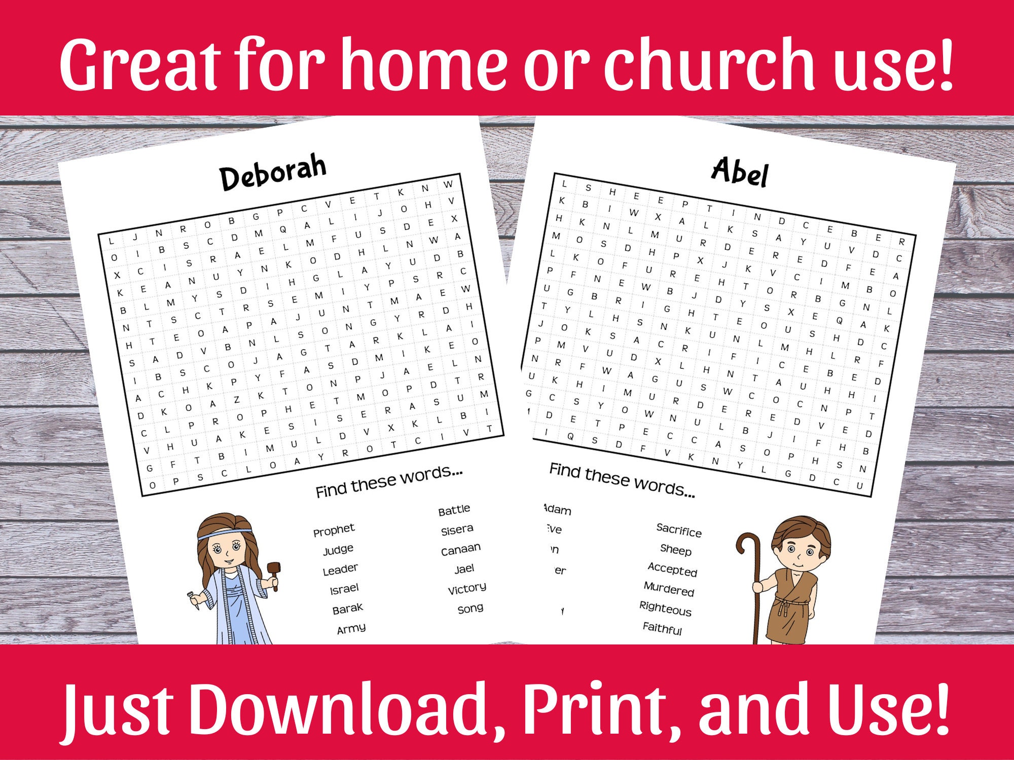 Bible Character Word Searches - Etsy