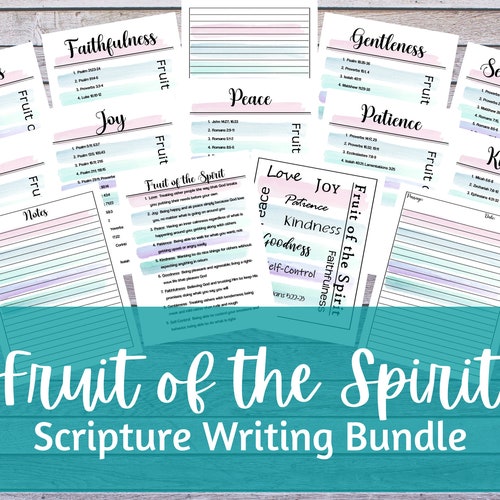 PRINTABLE Fruit of the Spirit Bible Activity Pack Bible - Etsy