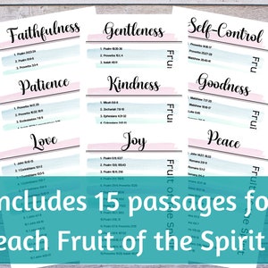 Fruit of the Spirit Scripture Writing/bible Study Bundle - Etsy