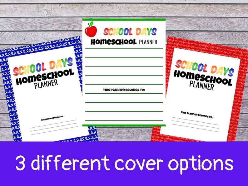 Printable Homeschool Planner-school Days Design - Etsy