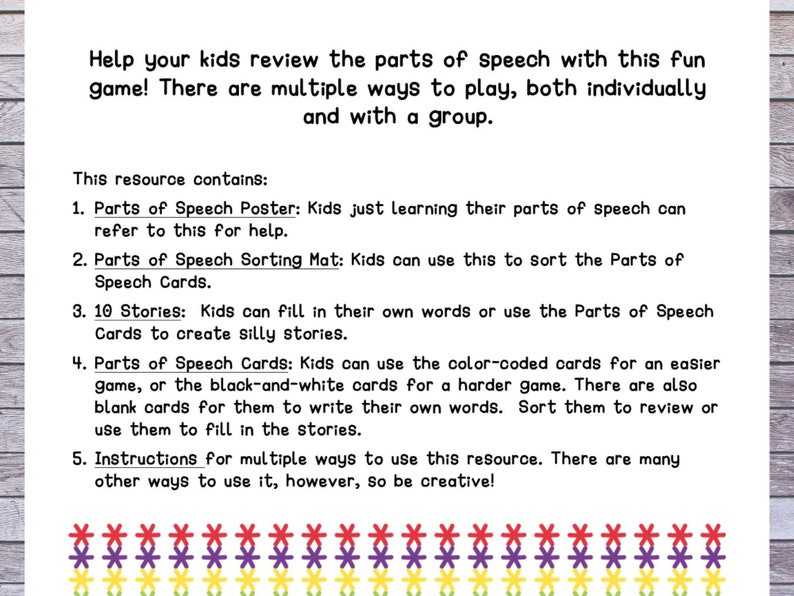 Mad Libs Style Game for Kids - Etsy