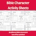Bible Character Activity Sheets - Etsy