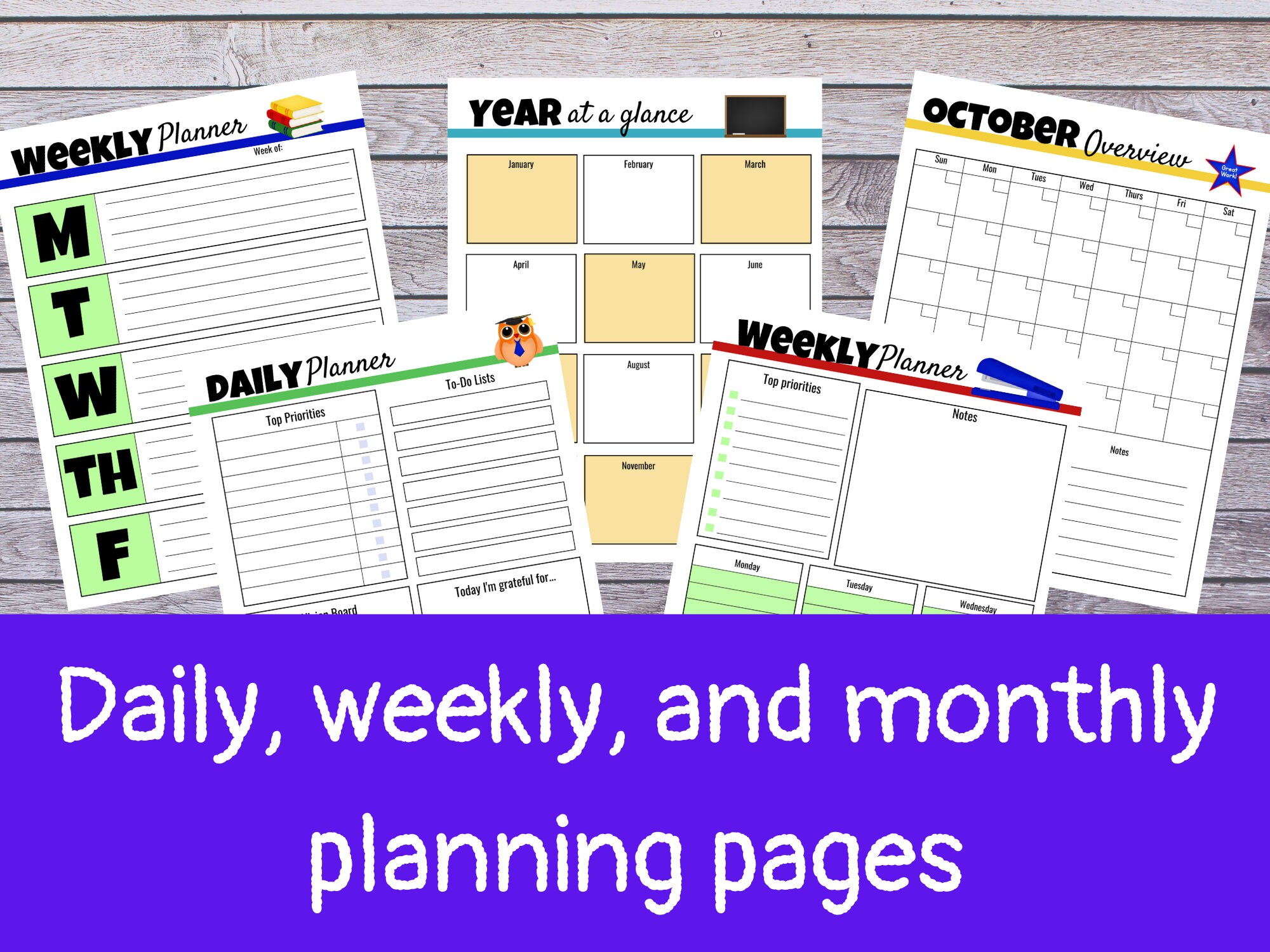 Printable Homeschool Planner-school Days Design - Etsy
