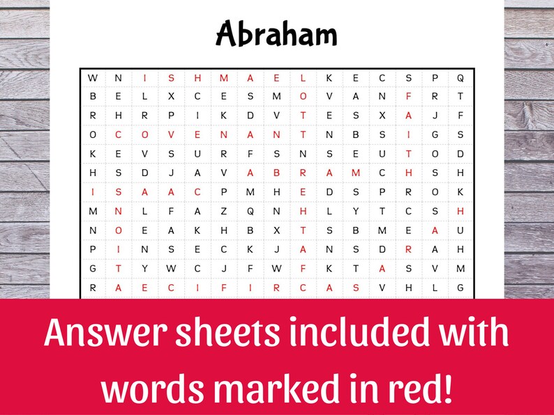 Bible Character Word Searches - Etsy