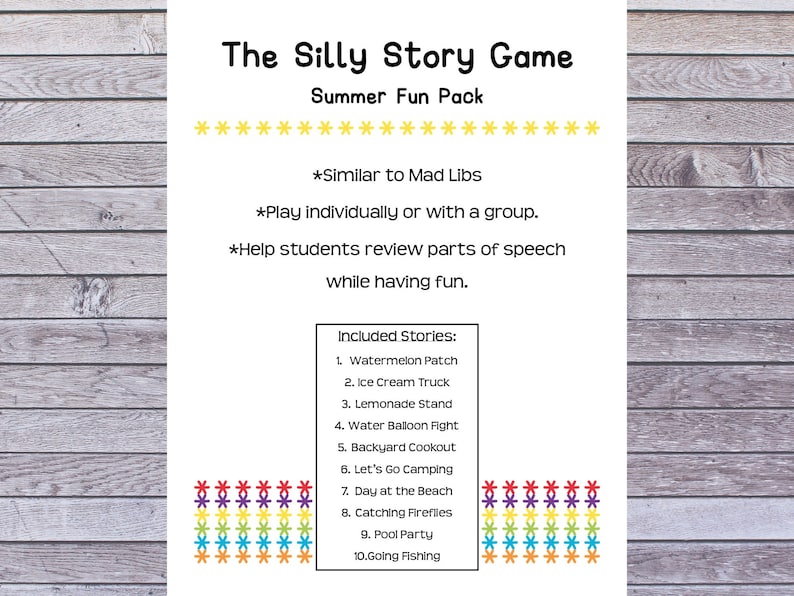 Mad Libs Style Game for Kids - Etsy