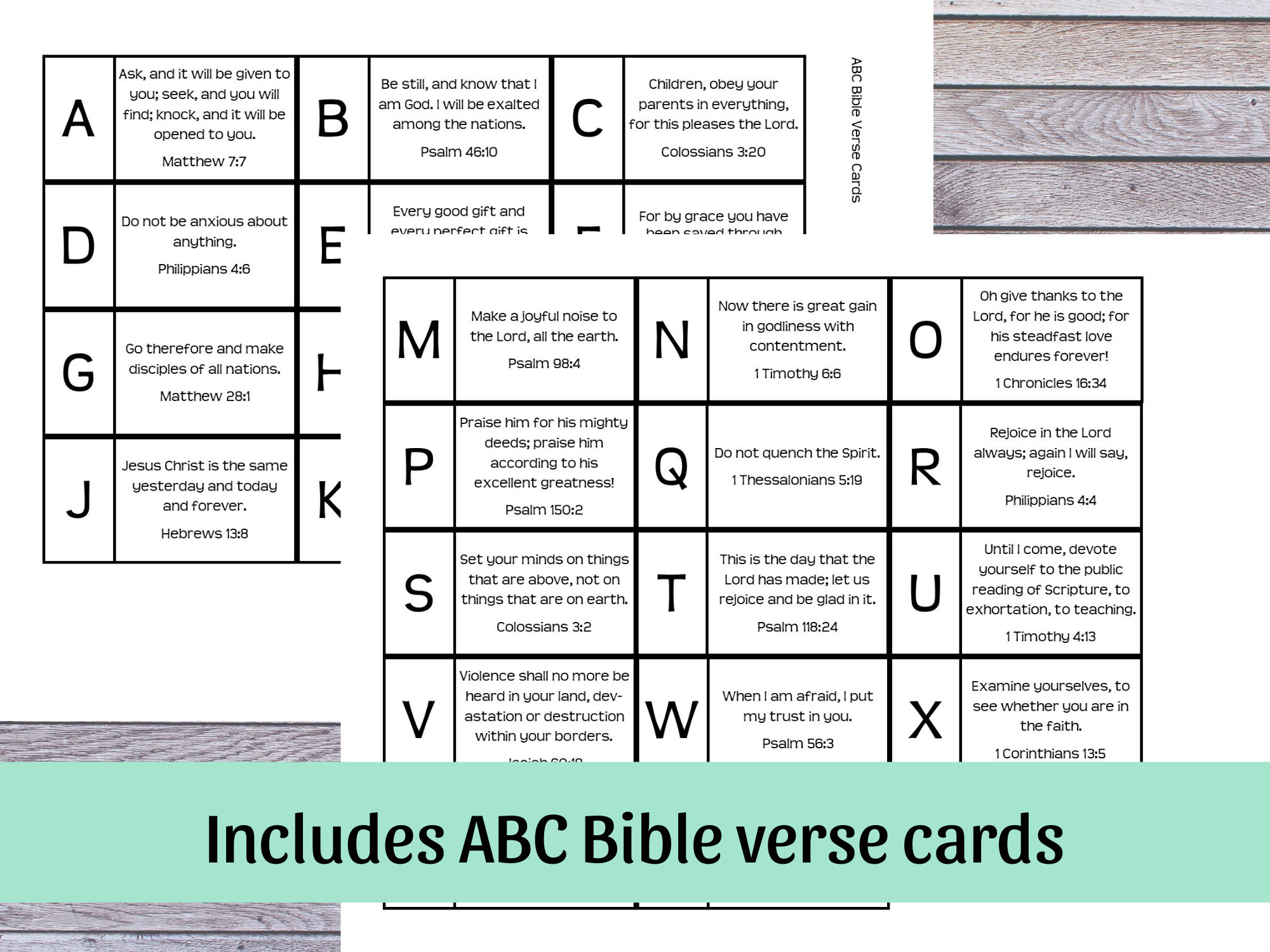 ABC Bible Verse Bingo Game - Etsy