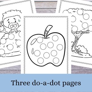 Preschool Bible Story Activity Pack Worksheets - Adam and Eve - Etsy