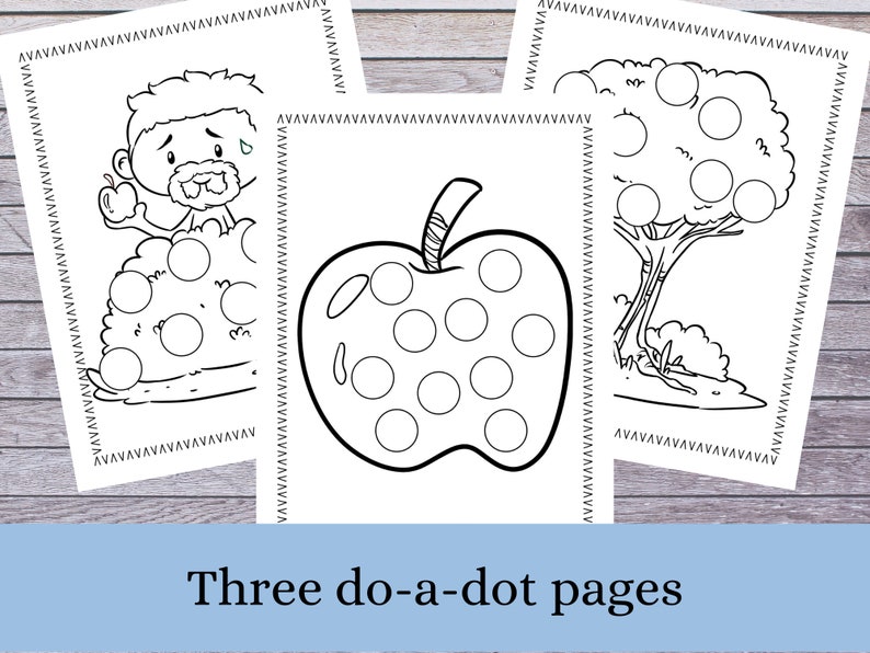 Preschool Bible Story Activity Pack Worksheets - Adam and Eve - Etsy