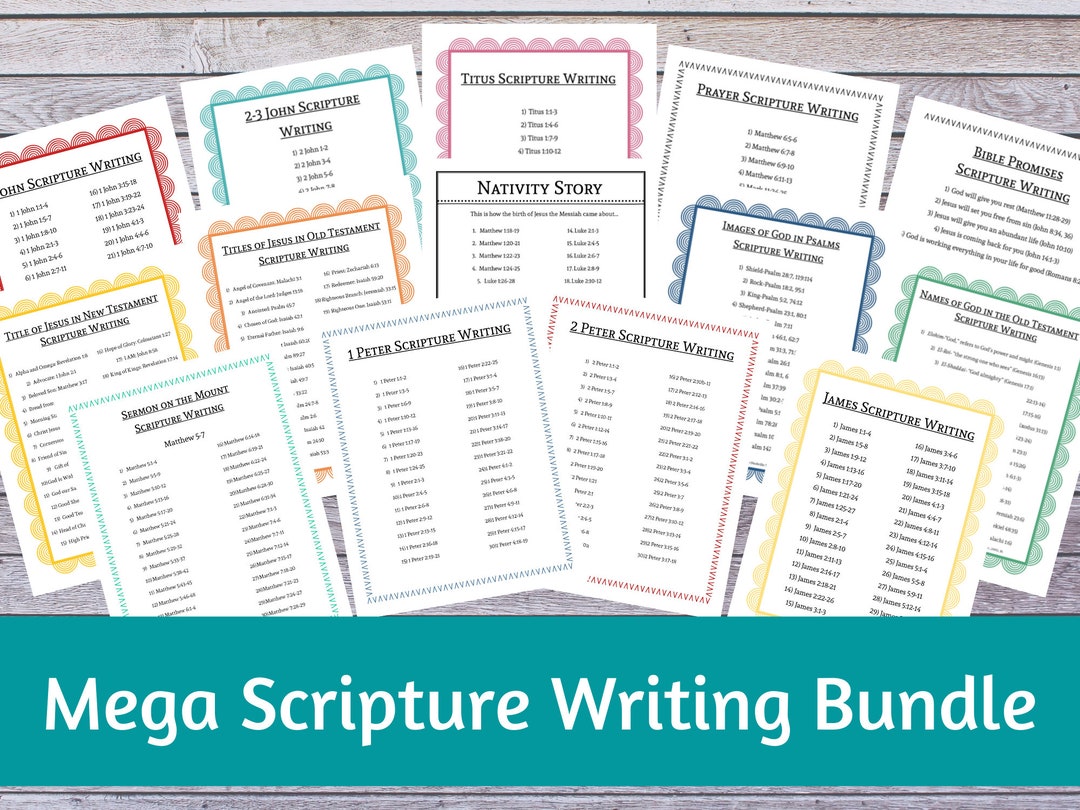 Mega Scripture Writing Bundle: 14 Scripture Writing Plans - Etsy