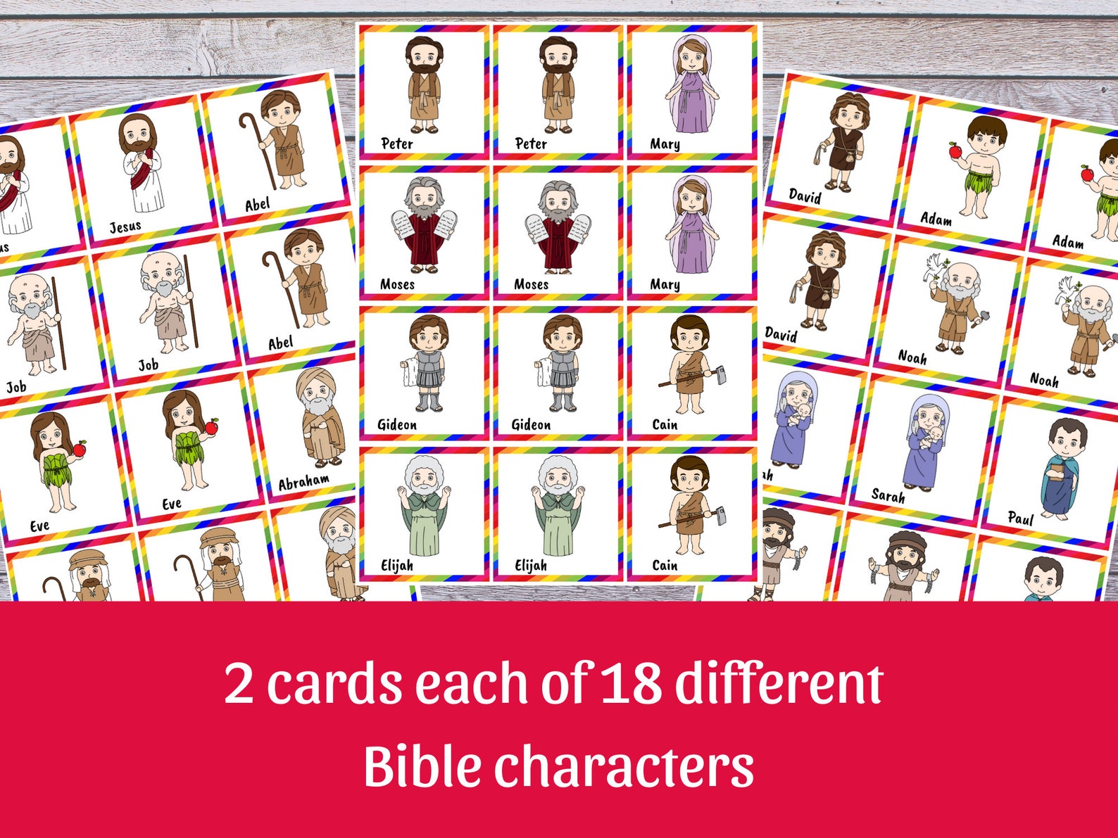 Bible Character Match Game - Etsy