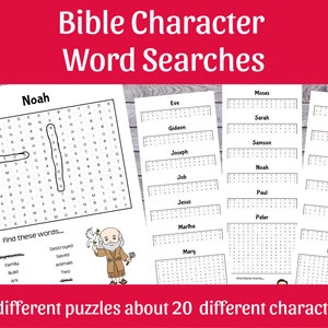 Bible Character Word Searches - Etsy