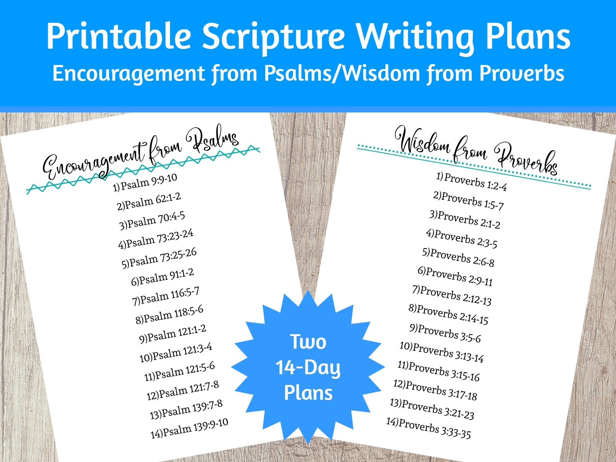 Printable Scripture Writing Plans: Encouragement From Psalms/wisdom ...