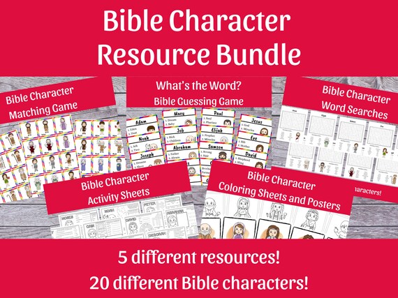 Bible Character Resource Bundle - Etsy