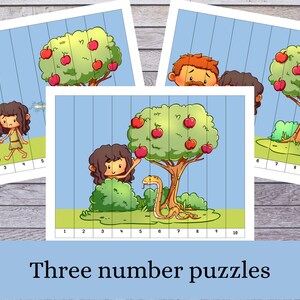 Preschool Bible Story Activity Pack Worksheets - Adam and Eve - Etsy