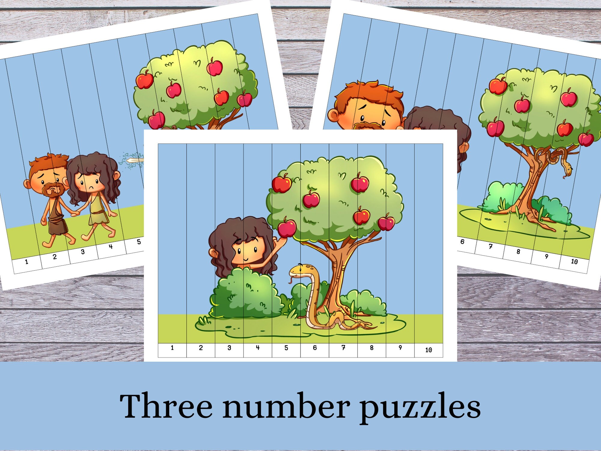 Preschool Bible Story Activity Pack Worksheets - Adam and Eve - Etsy