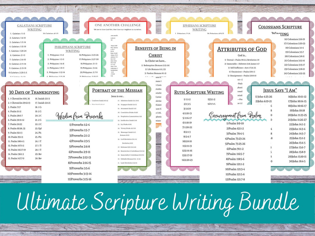 Ultimate Scripture Writing Bundle: 13 Scripture Writing Plans - Etsy