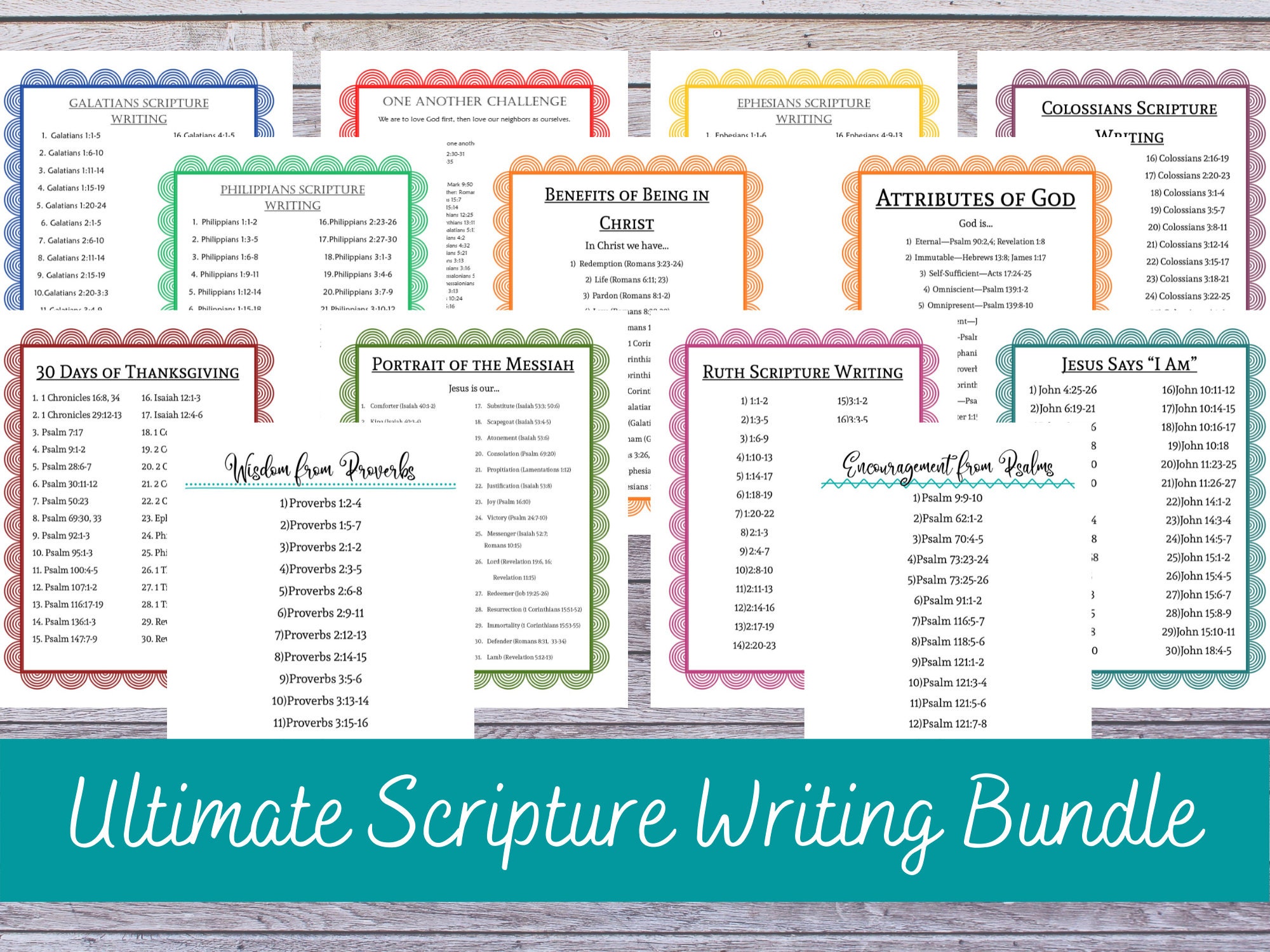 Ultimate Scripture Writing Bundle: 13 Scripture Writing Plans - Etsy