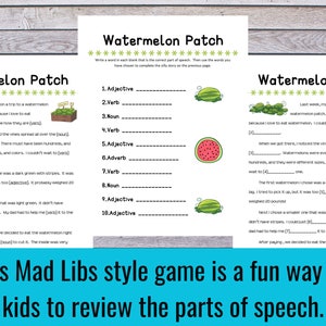 Mad Libs Style Game for Kids - Etsy