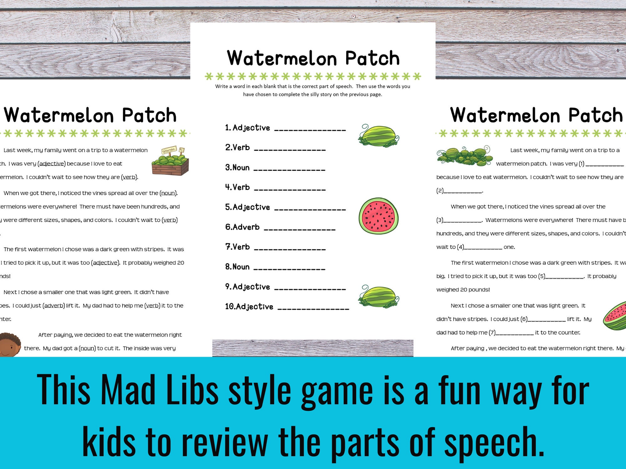Mad Libs Style Game for Kids - Etsy