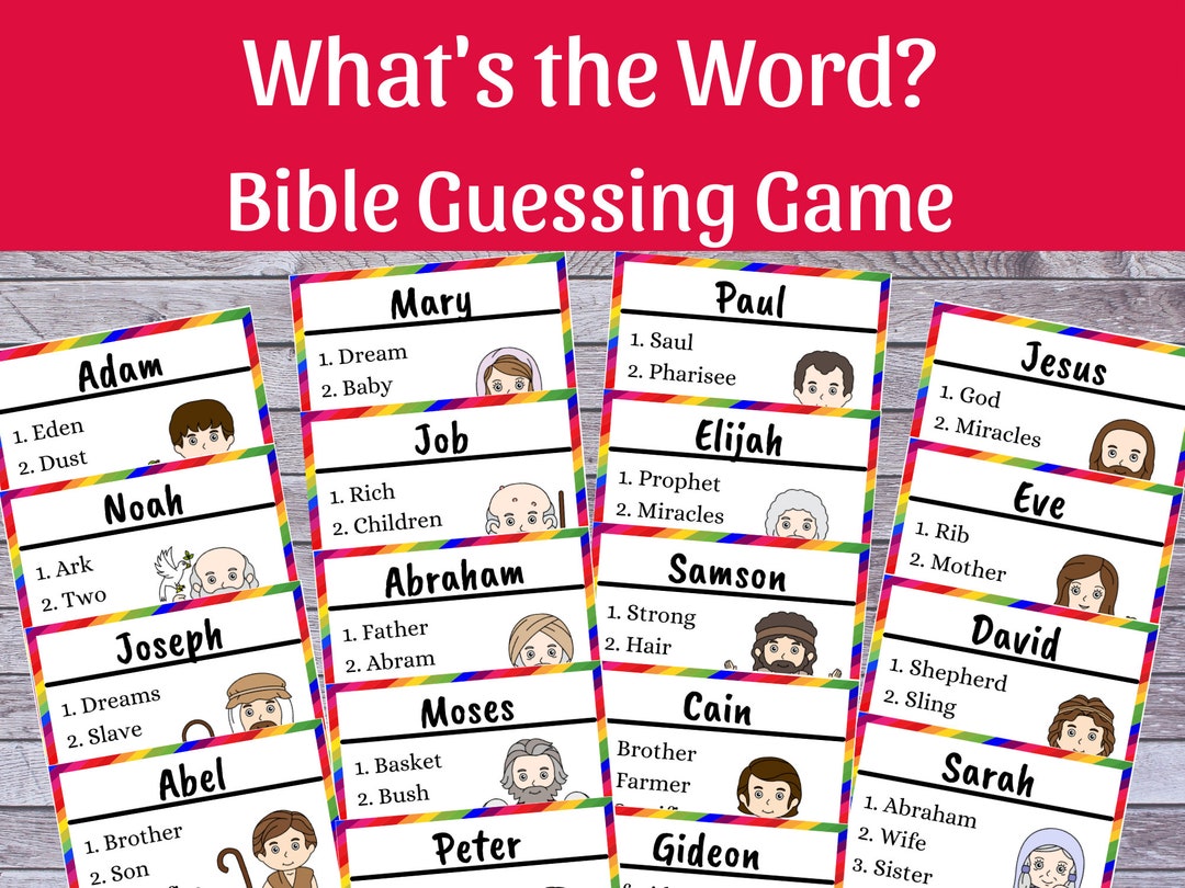 Bible Guessing Game for Kids - Etsy