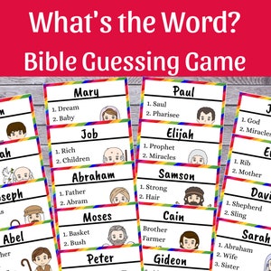 Bible Guessing Game for Kids - Etsy