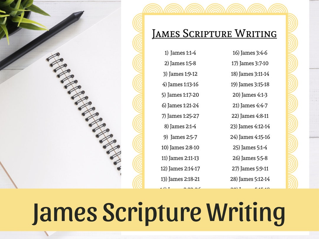 James 30-day Scripture Writing/bible Reading Plan - Etsy