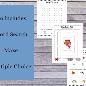 Preschool Bible Story Activity Pack Worksheets - Noah's Ark - Etsy