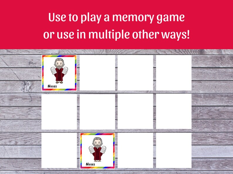 Bible Character Match Game - Etsy